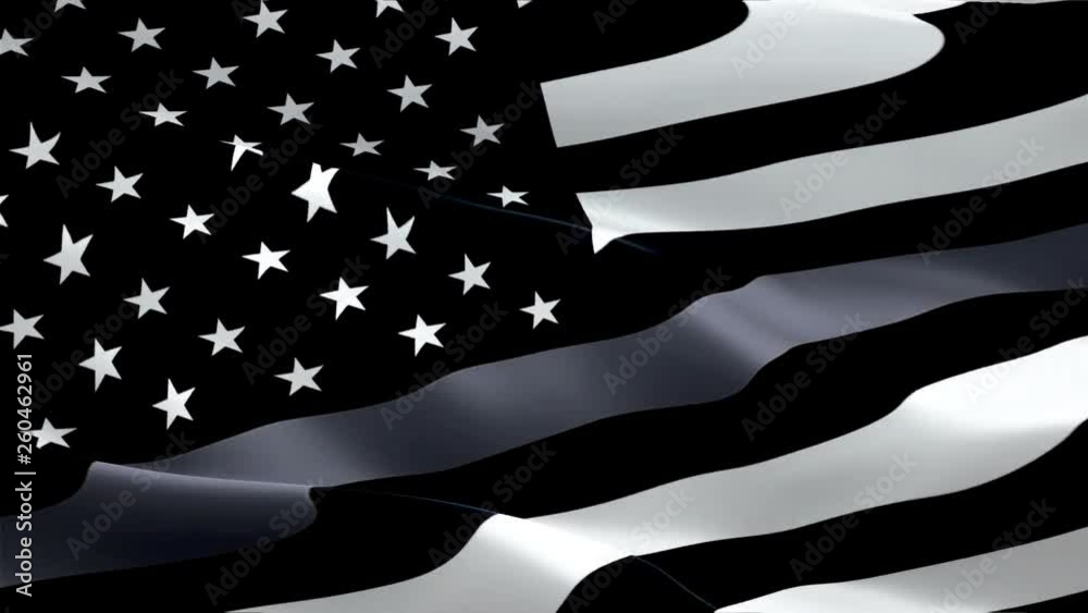 Corrections enforcement flag video waving in wind. Realistic Thin ...