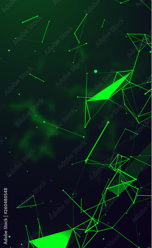 Abstract green background with futuristic geometric pattern. Stock ...