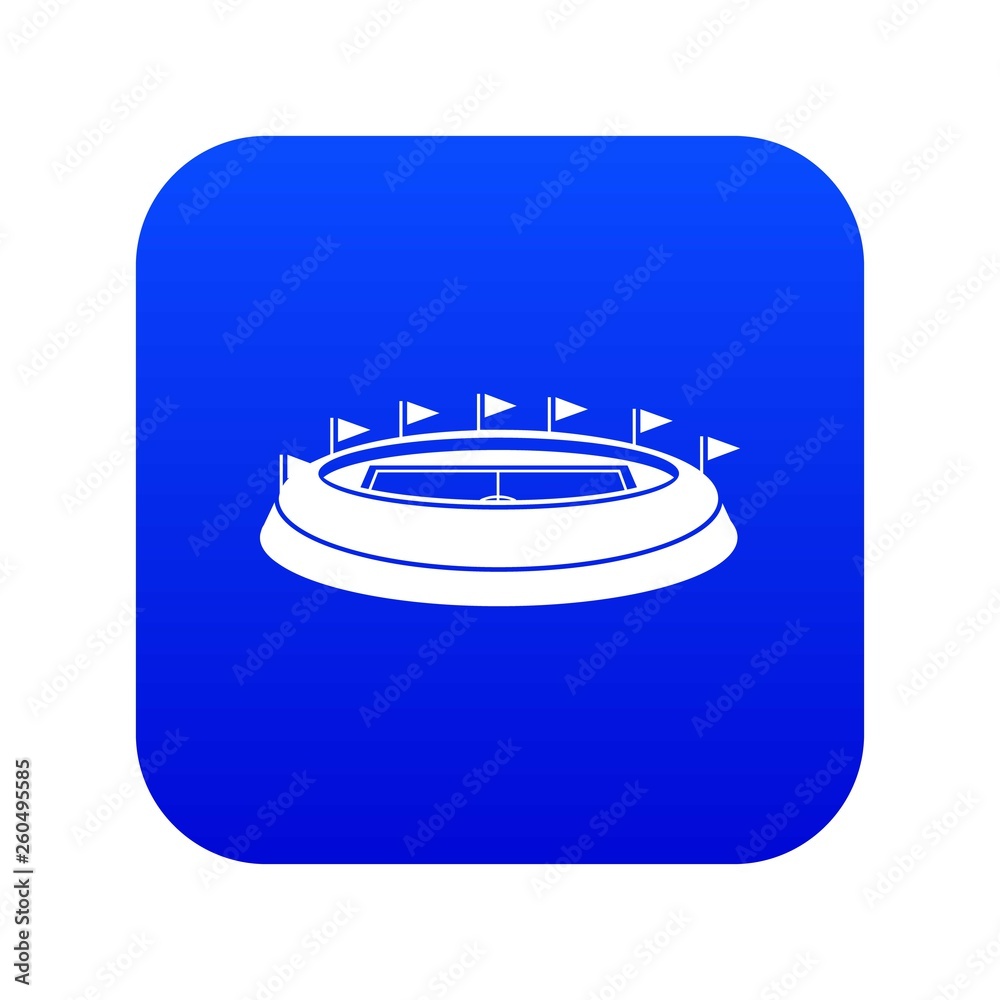 Stadium icon digital blue for any design isolated on white vector ...