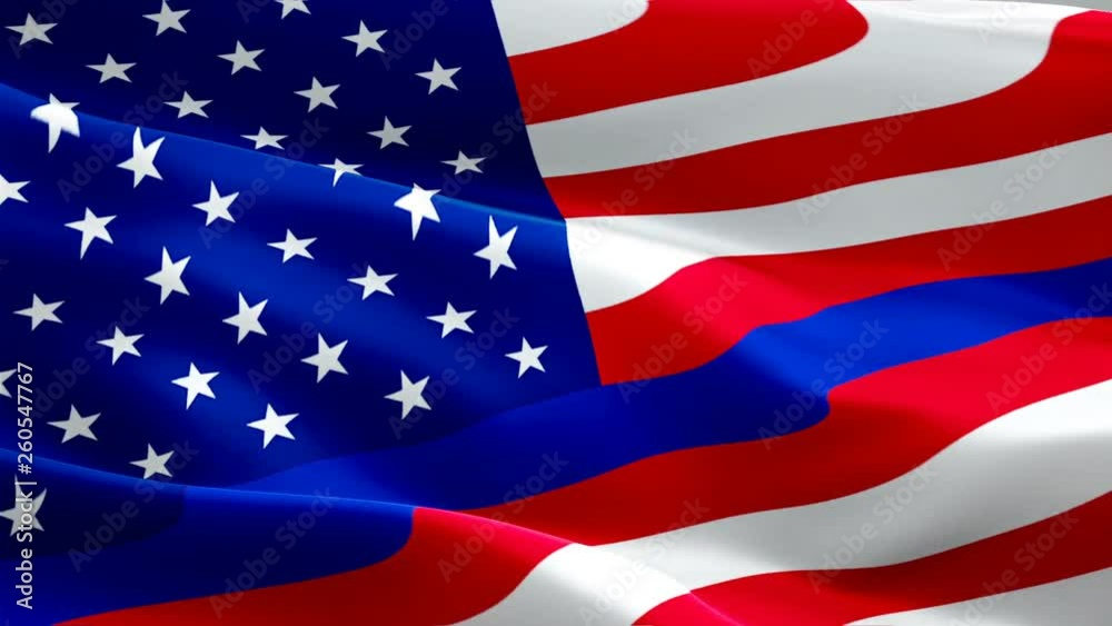 American police waving flag. National 3d Thin Blue Line flag waving ...