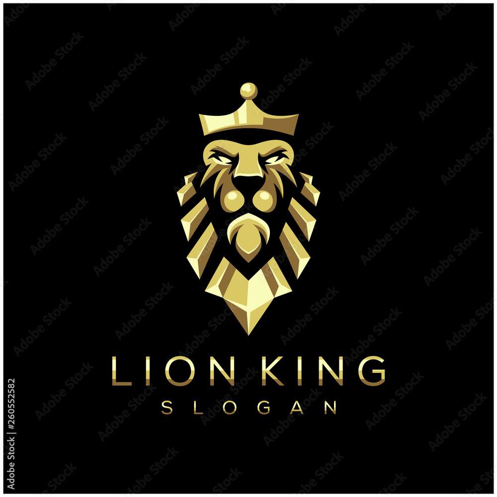 awesome lion king logo vector illustration Stock Vector | Adobe Stock
