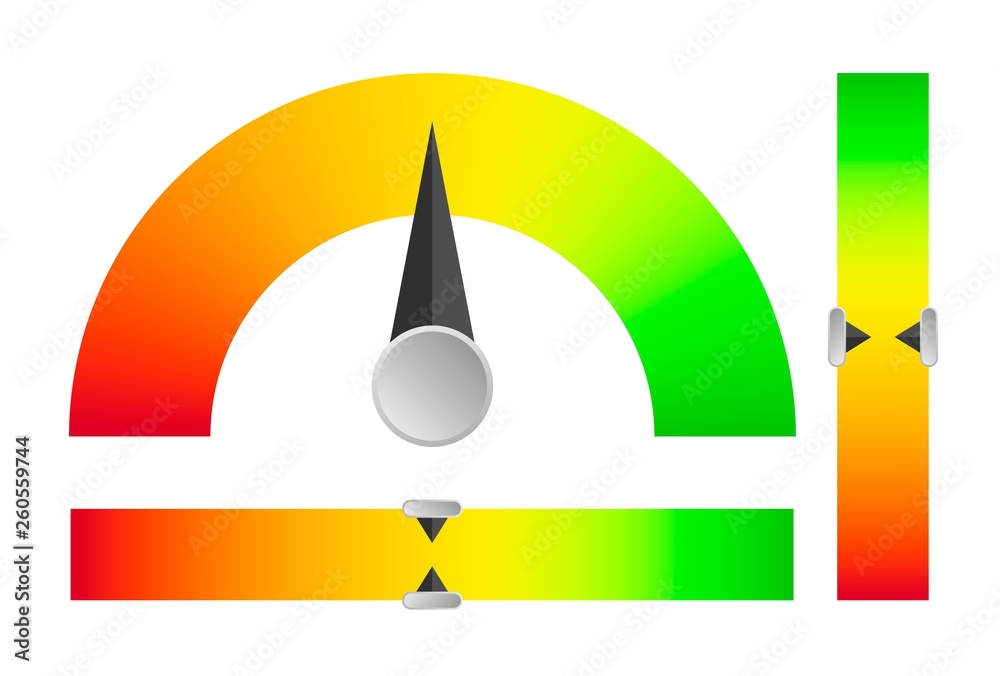 Indicator from critical level to stable. Level indicator, pressure ...