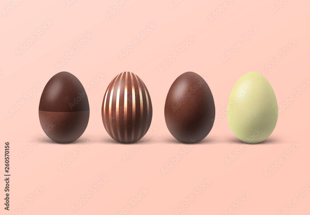 Chocolate Easter Eggs Mockup Stock Template | Adobe Stock