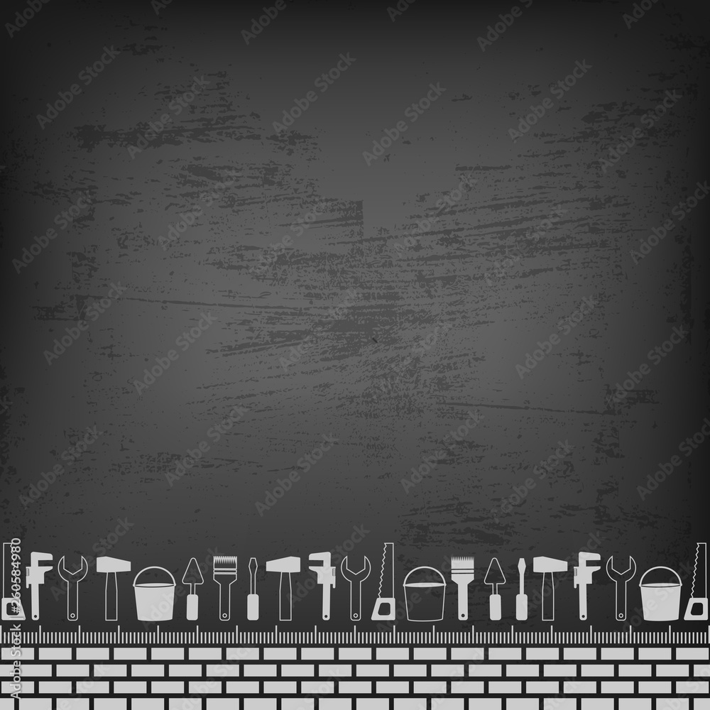 Professional handyman services . Vector banner template with tools ...