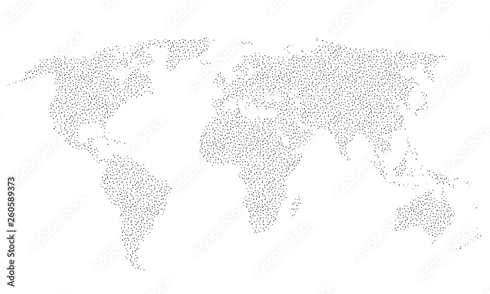Best doodle world map for your design. Hand drawn freehand editable ...