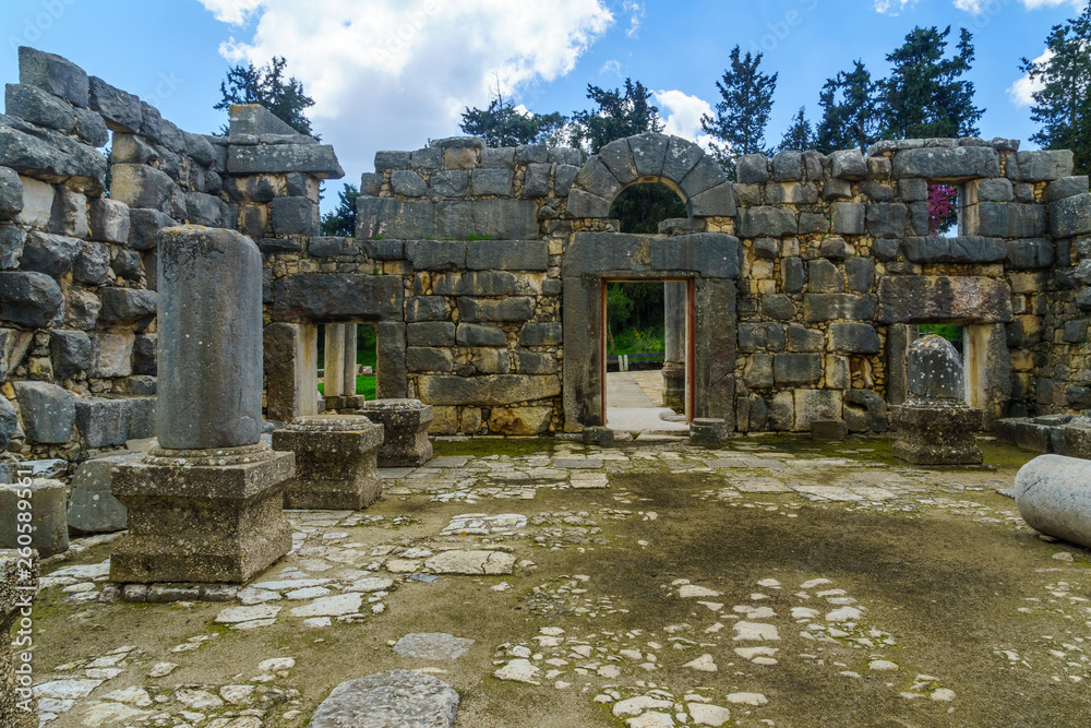 Ancient synagogue ruins in Baram National Park Stock Photo | Adobe Stock