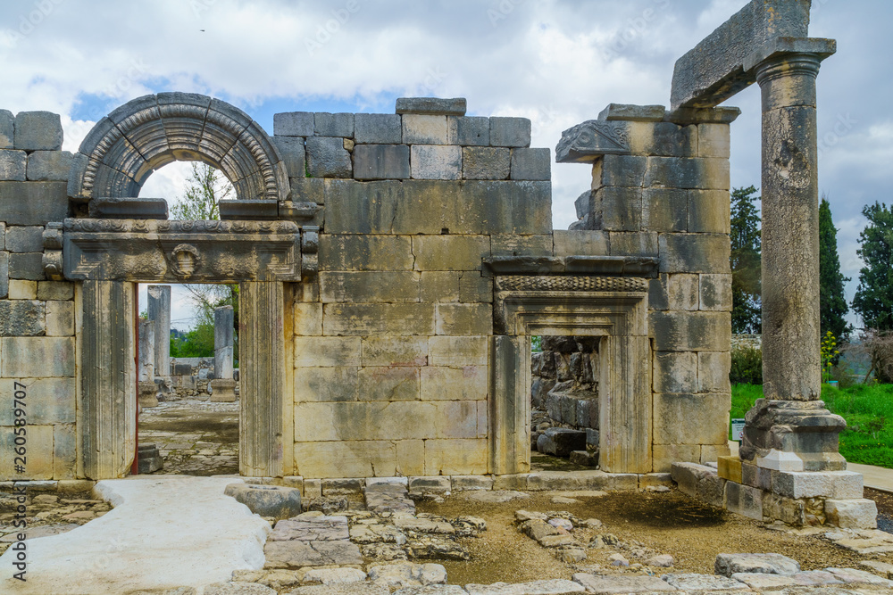Ancient synagogue ruins in Baram National Park Stock Photo | Adobe Stock