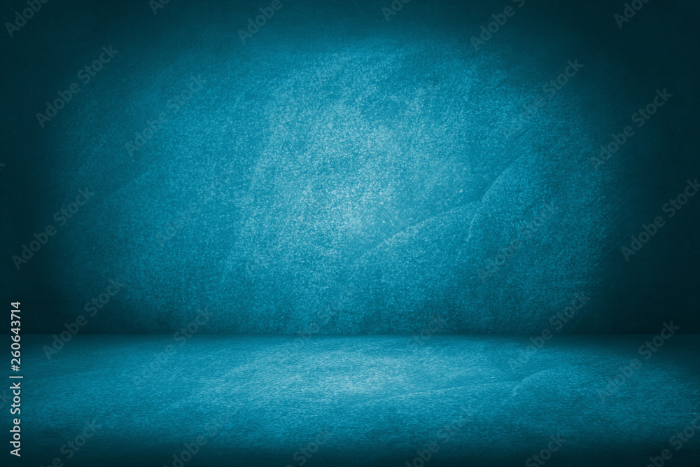 dark blue grunge studio backdrop background Stock Photo | Adobe Stock