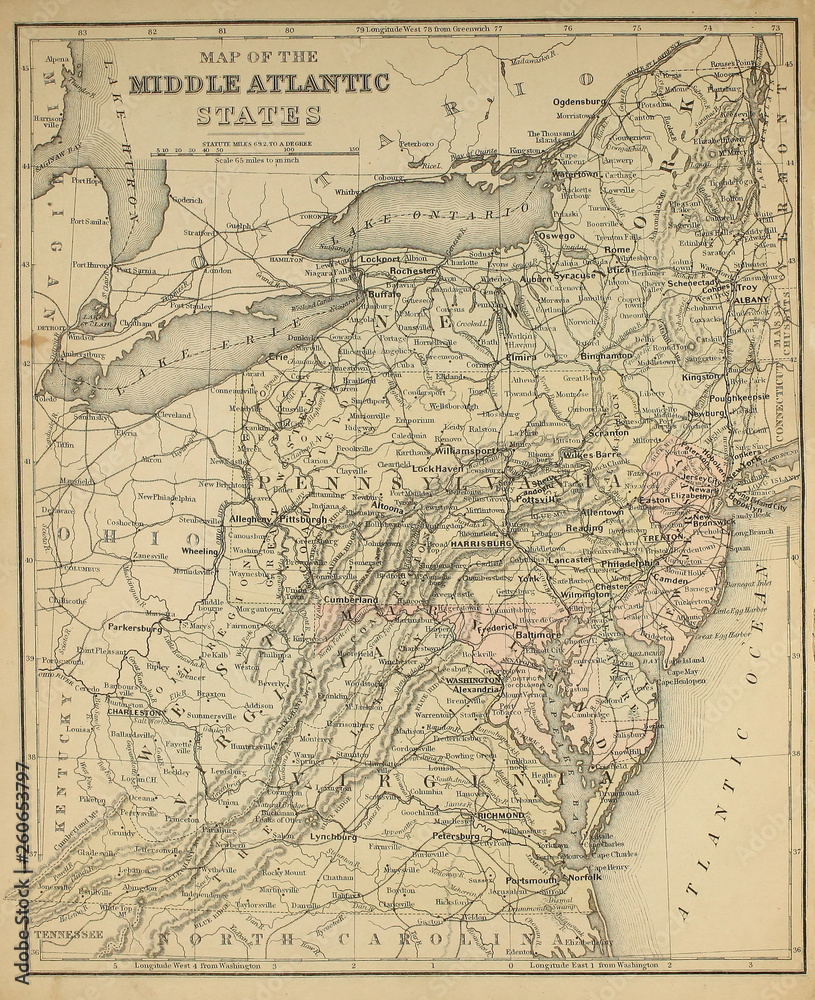 Old map. Engraving image Stock Illustration | Adobe Stock