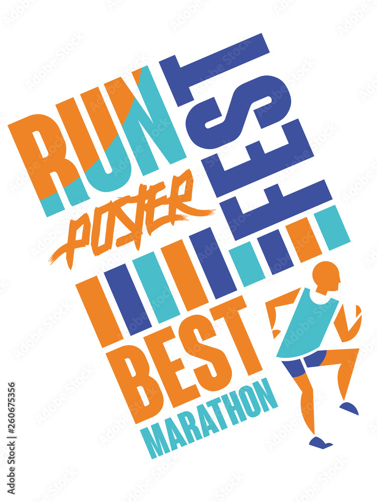 Run fest poster, template for sport event, marathon, championship, can ...