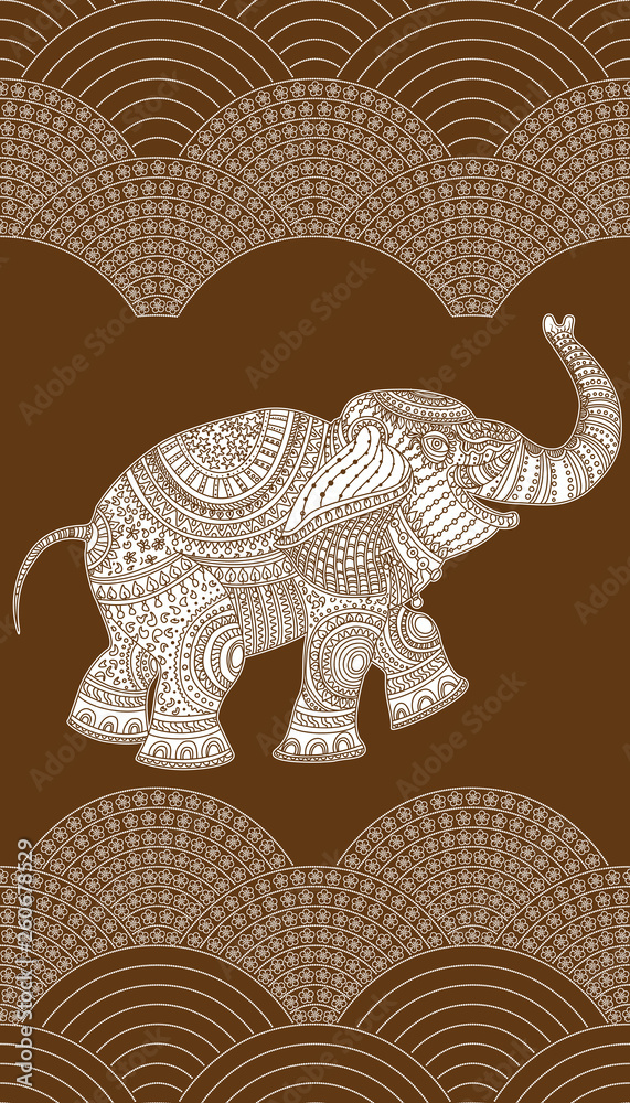 Indian Elephant Wallpaper Pattern