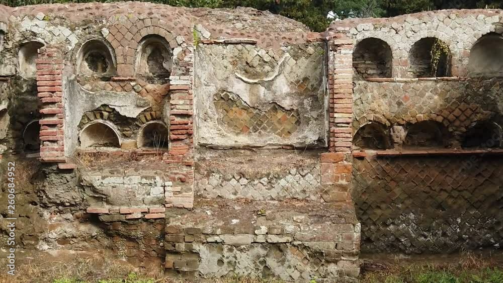 Roman necropolis columbarium graves in archaeological excavations of ...