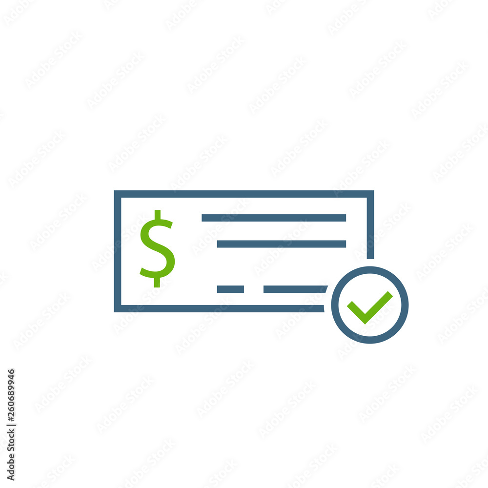 Cheque Deposit icon. Clipart image isolated on white background Stock ...