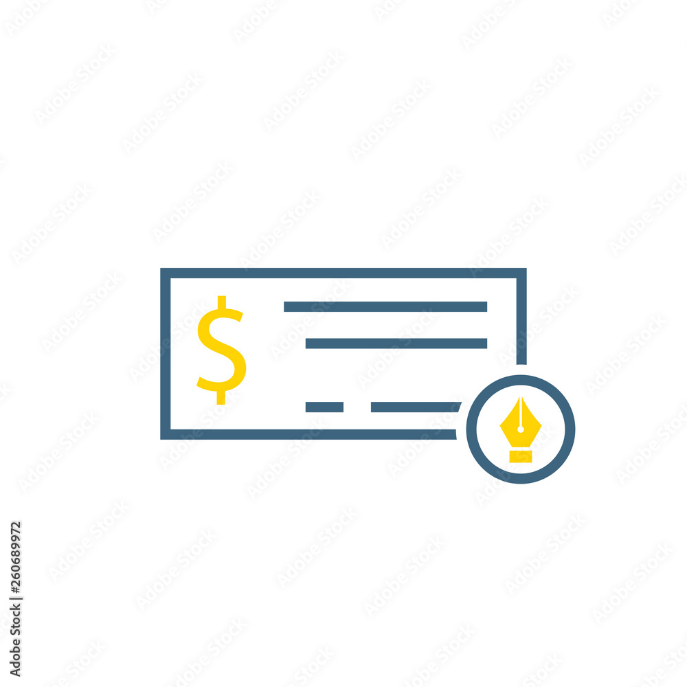 Cheque Deposit icon. Clipart image isolated on white background Stock ...