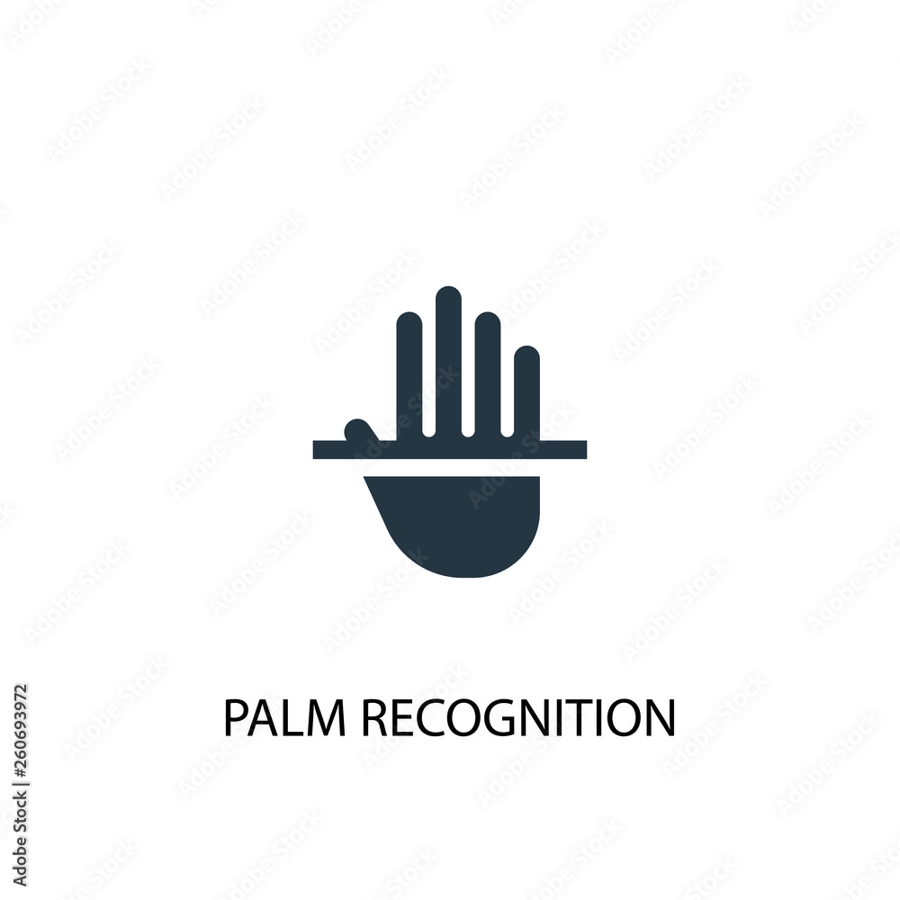 palm recognition icon. Simple element illustration. palm recognition ...
