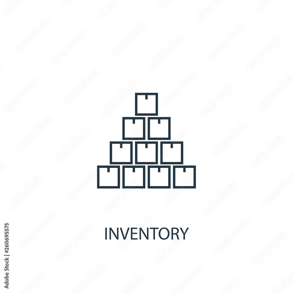 inventory concept line icon. Simple element illustration. inventory ...