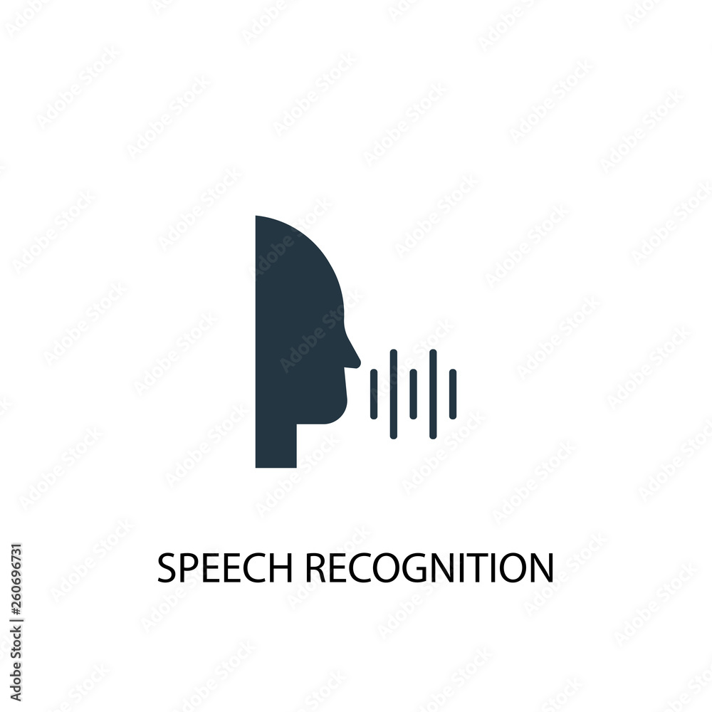 Speech Recognition icon. Simple element illustration. Speech ...