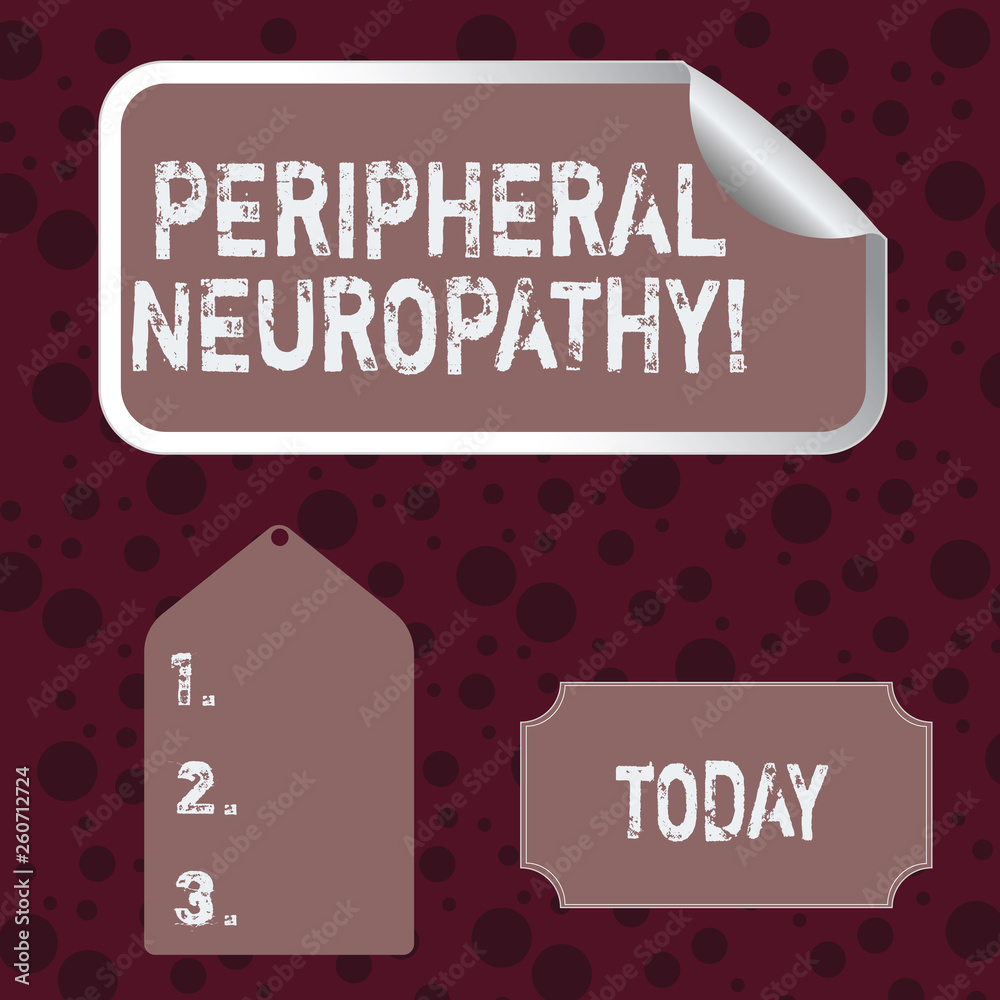 Conceptual hand writing showing Peripheral Neuropathy. Concept meaning ...