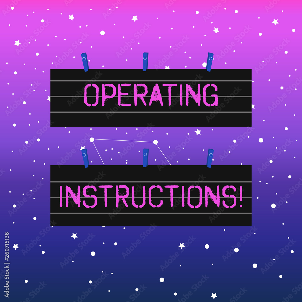 Handwriting text writing Operating Instructions. Conceptual photo Full ...