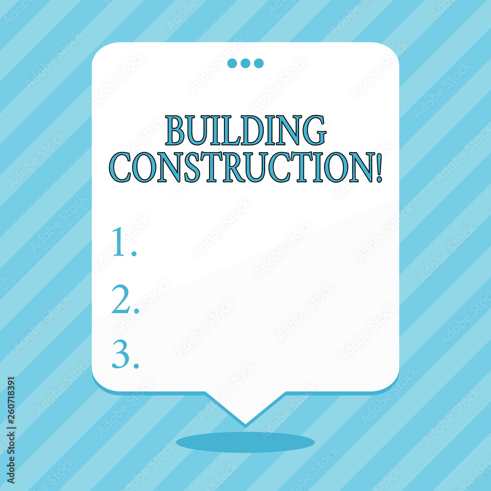 Word writing text Building Construction. Business photo showcasing ...