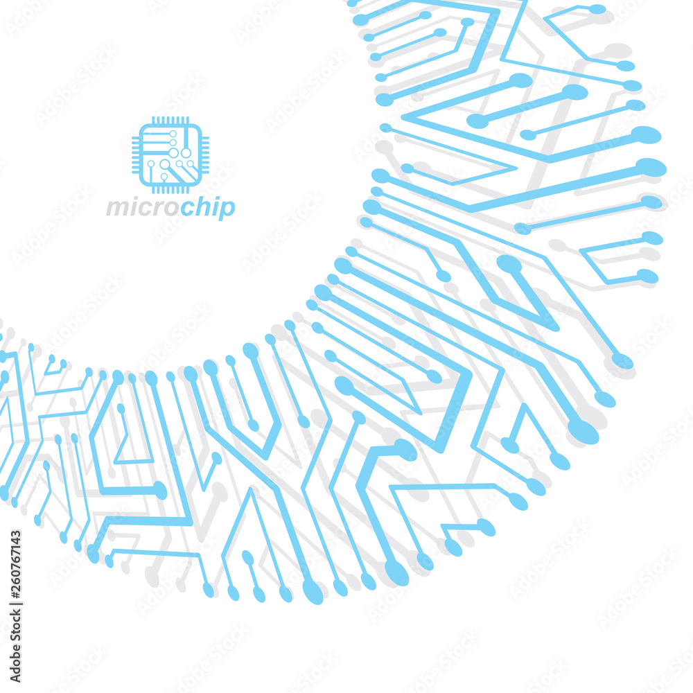 Vector circuit board with electronic components of technology device ...