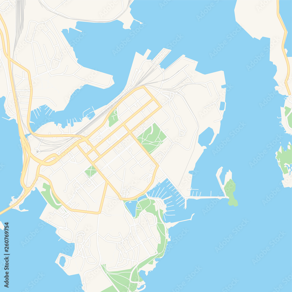 Kotka, Finland printable map Stock Vector | Adobe Stock