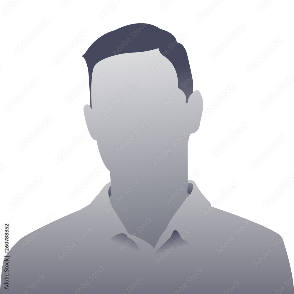 Generic person gray photo placeholder man silhouette on a white ...