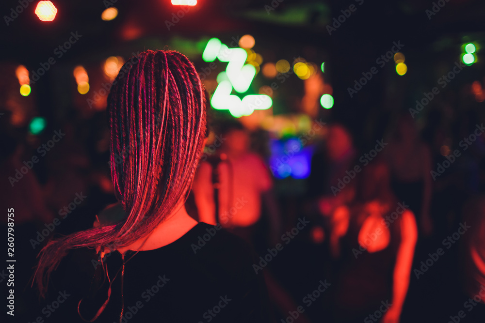 Fotografia do Stock: Girl in long gown performing on stage. Girl ...