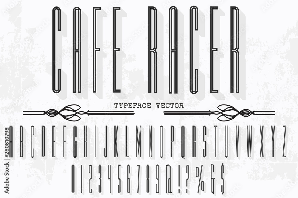 Script Font Typeface vintage script font Vector typeface for labels and ...