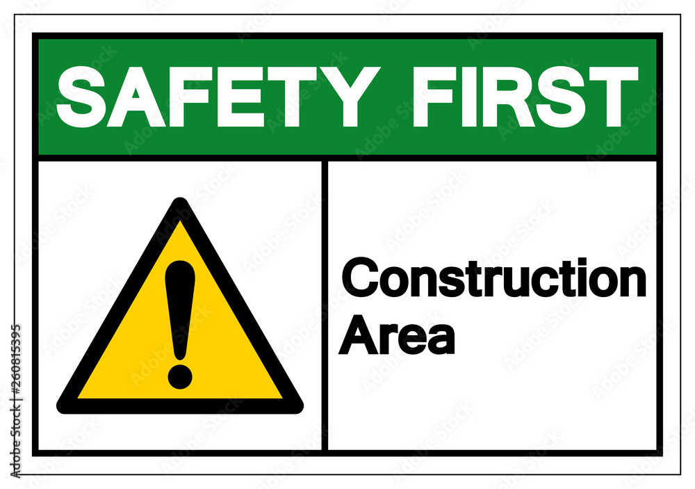 Safety First Sign Vector