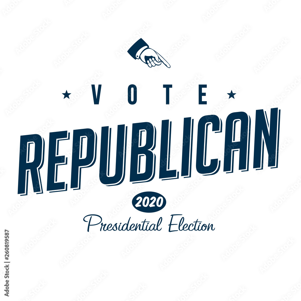 Vintage style Clip Art - Vote Republican - Vector EPS10. Stock Vector ...