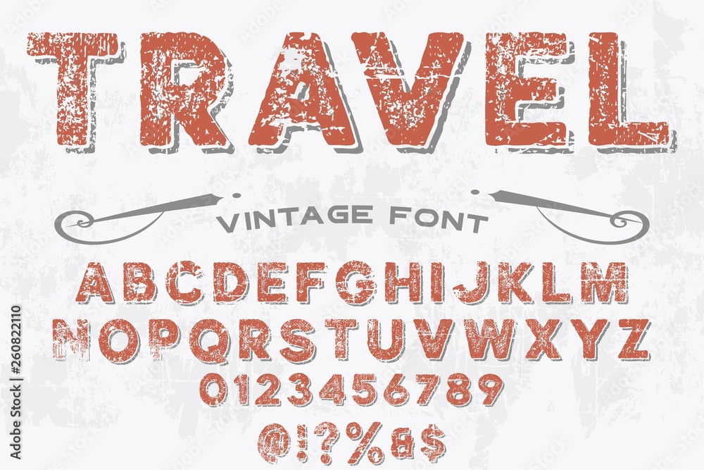 Script Font Typeface vintage script font Vector typeface for labels and ...
