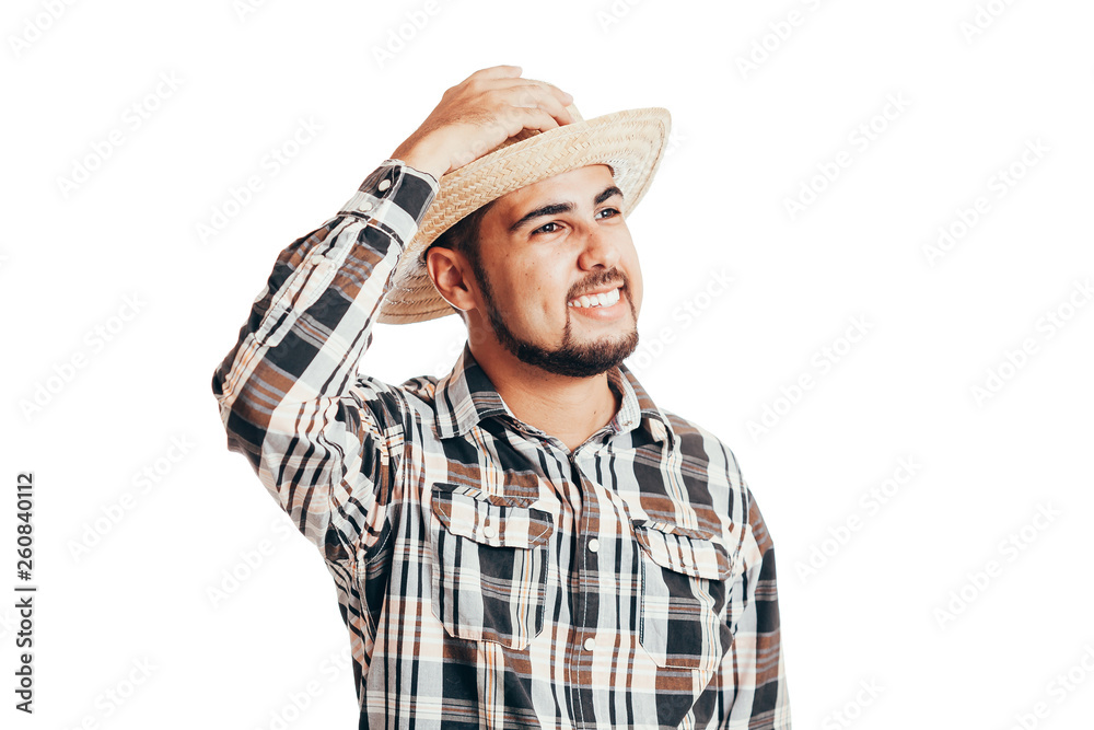 Brazilian man wearing traditional clothes for Festa Junina - June ...