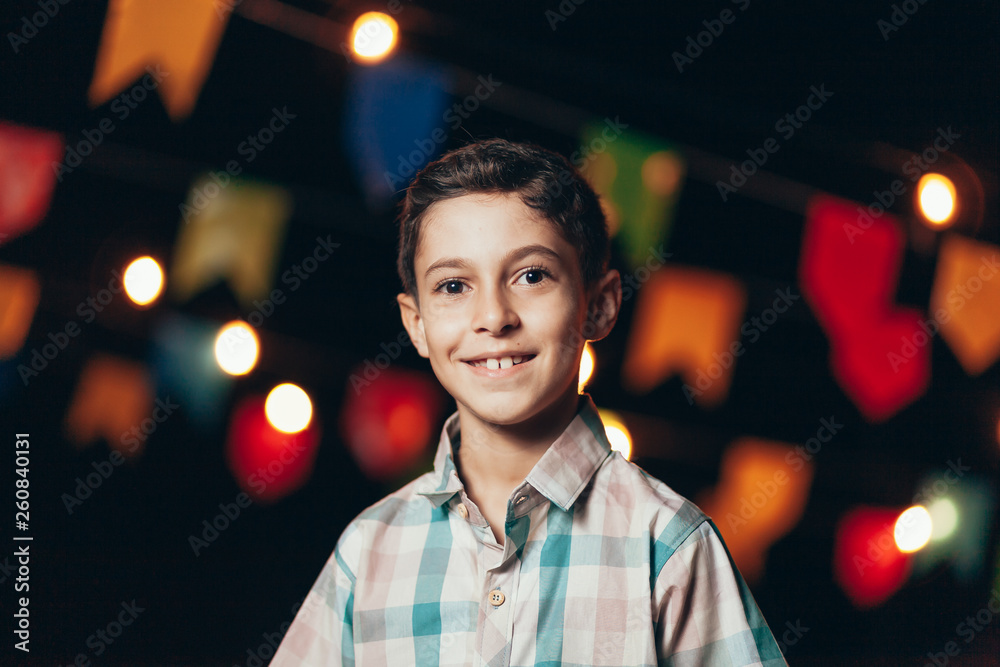 Brazilian boy wearing typical clothes for the Festa Junina - June ...