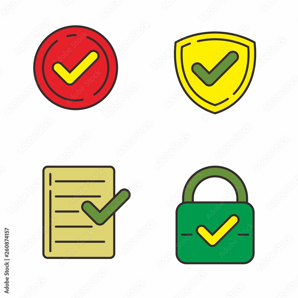 Set of verified icon. Verified symbol Stock Vector | Adobe Stock