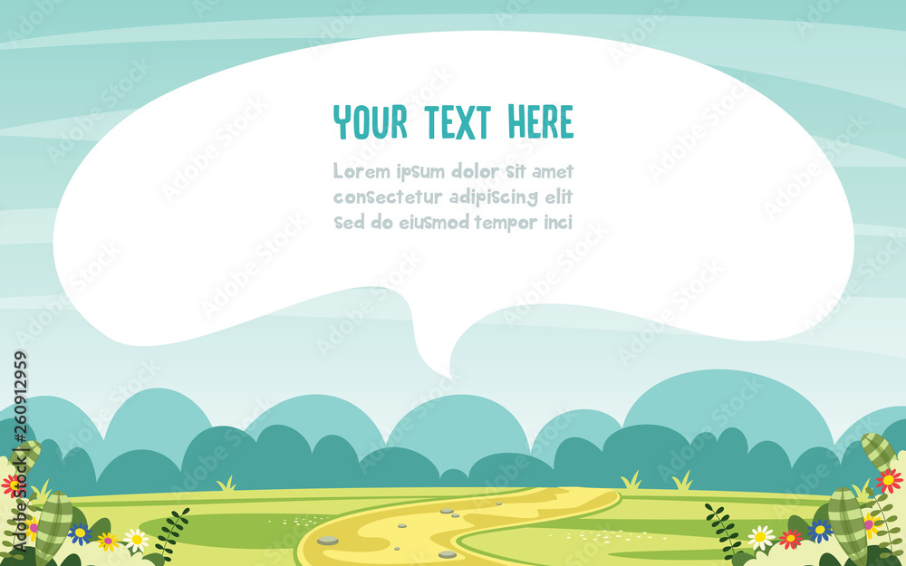 Vector Illustration Of Fantasy Landscape Stock Vector | Adobe Stock