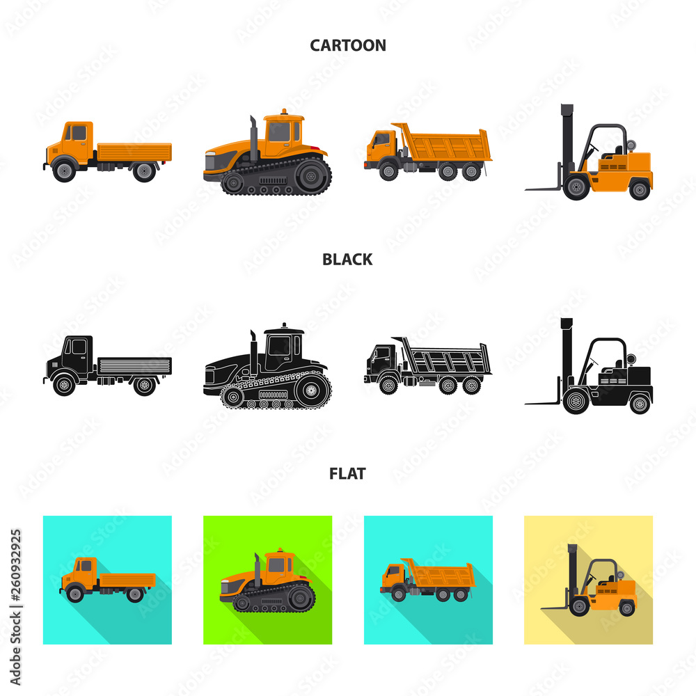 Vector illustration of build and construction symbol. Set of build and ...
