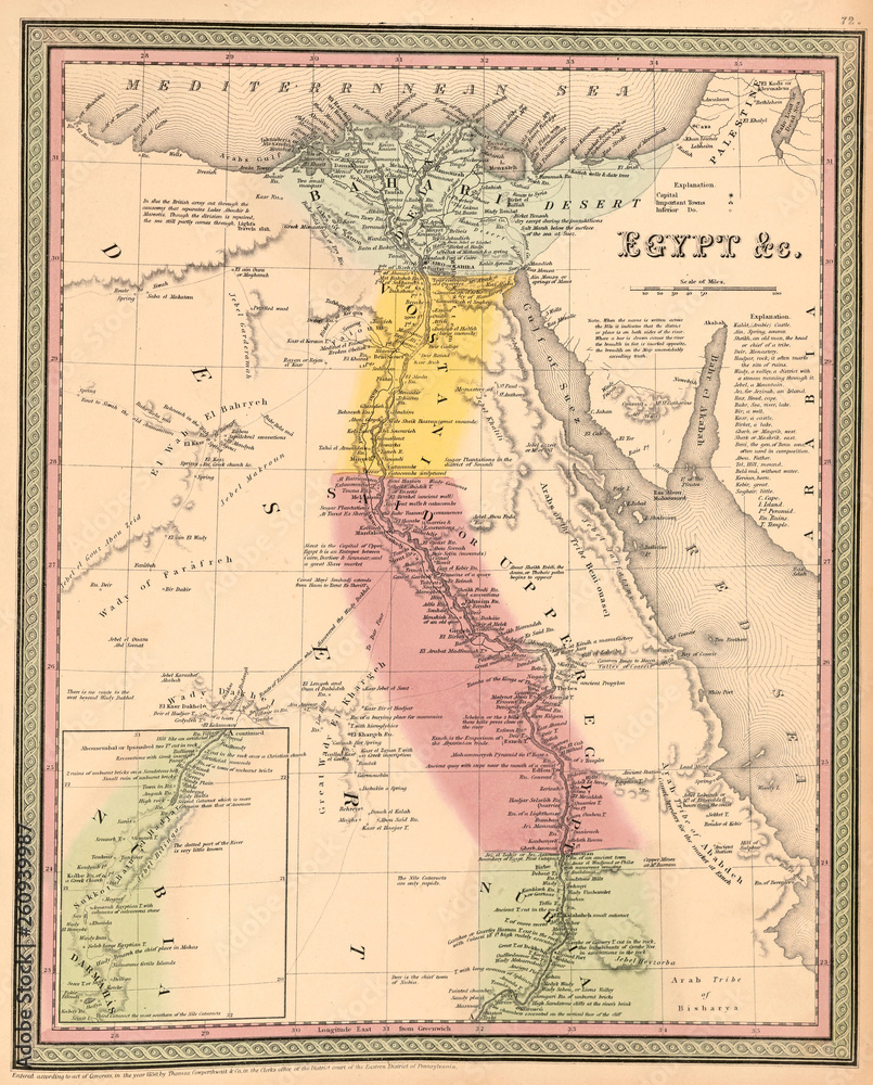 Old map. Engraving image Stock Illustration | Adobe Stock