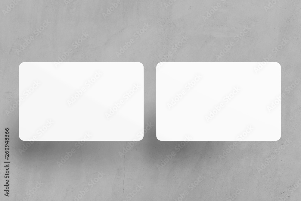 Mock up of a rounded corner card - 3d rendering Stock Illustration ...