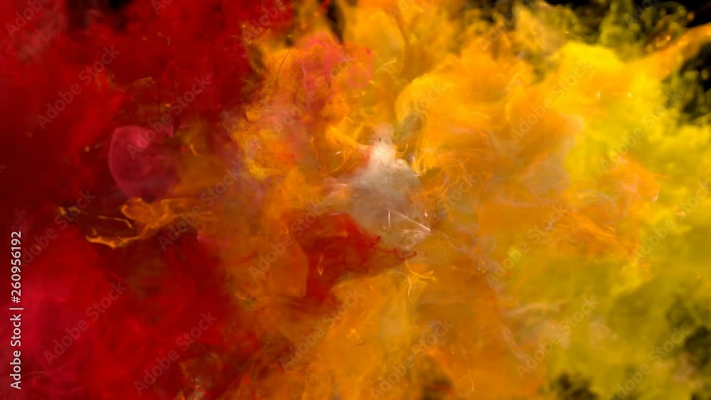 Red Orange Yellow Color Burst - Multiple colorful smoke powder ...