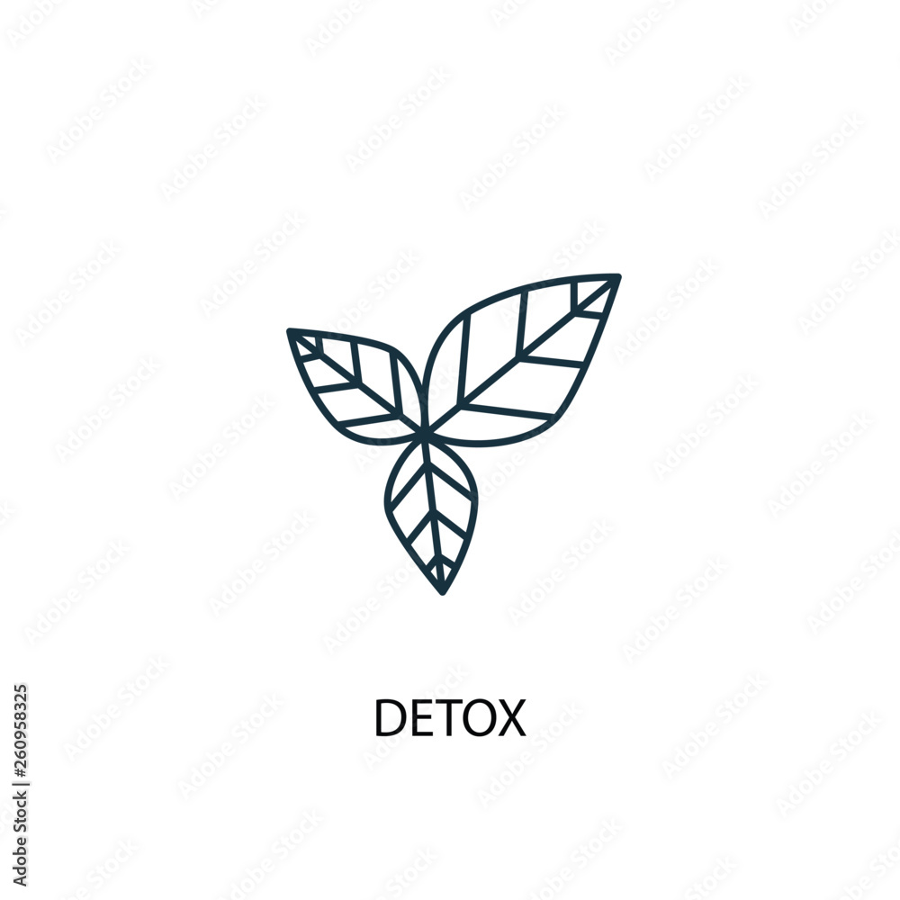 detox concept line icon. Simple element illustration. detox concept ...