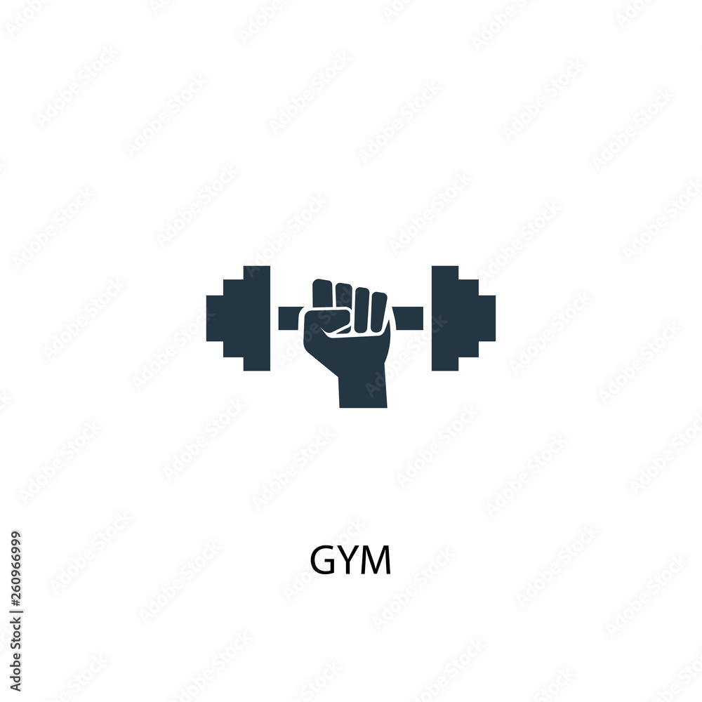 gym icon. Simple element illustration. gym concept symbol design. Can ...
