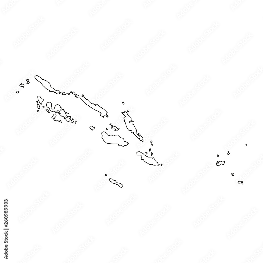vector map of Solomon Islands Stock Vector | Adobe Stock