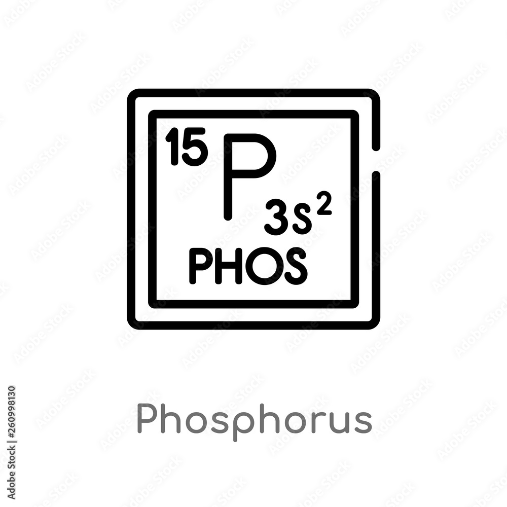 outline phosphorus vector icon. isolated black simple line element ... outline phosphorus vector icon. isolated black simple line element ...