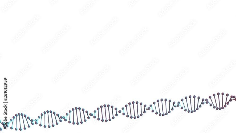 Lower third DNA Science (4k loop) Animation of rotating DNA string at ...