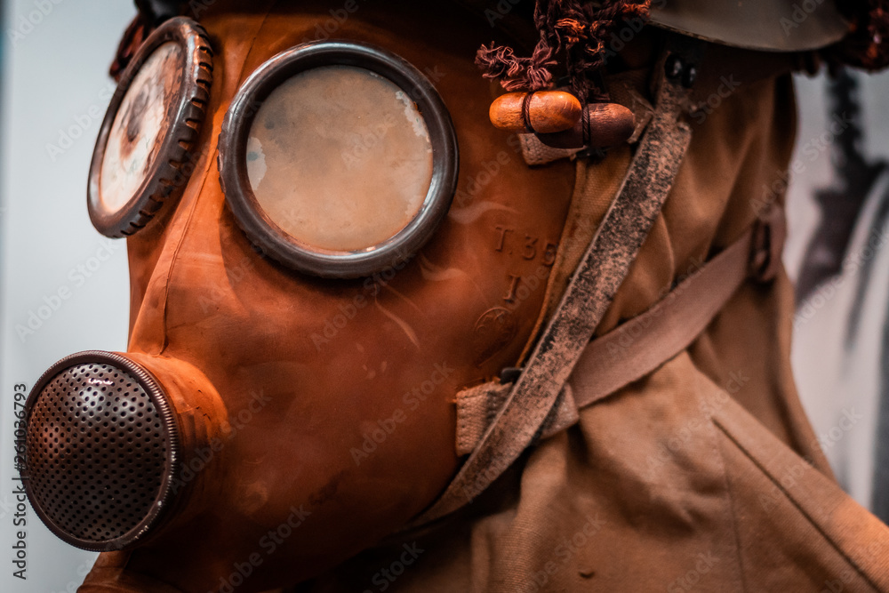 Nazi elements from World War II. The mask forms a sealed cover over the ...