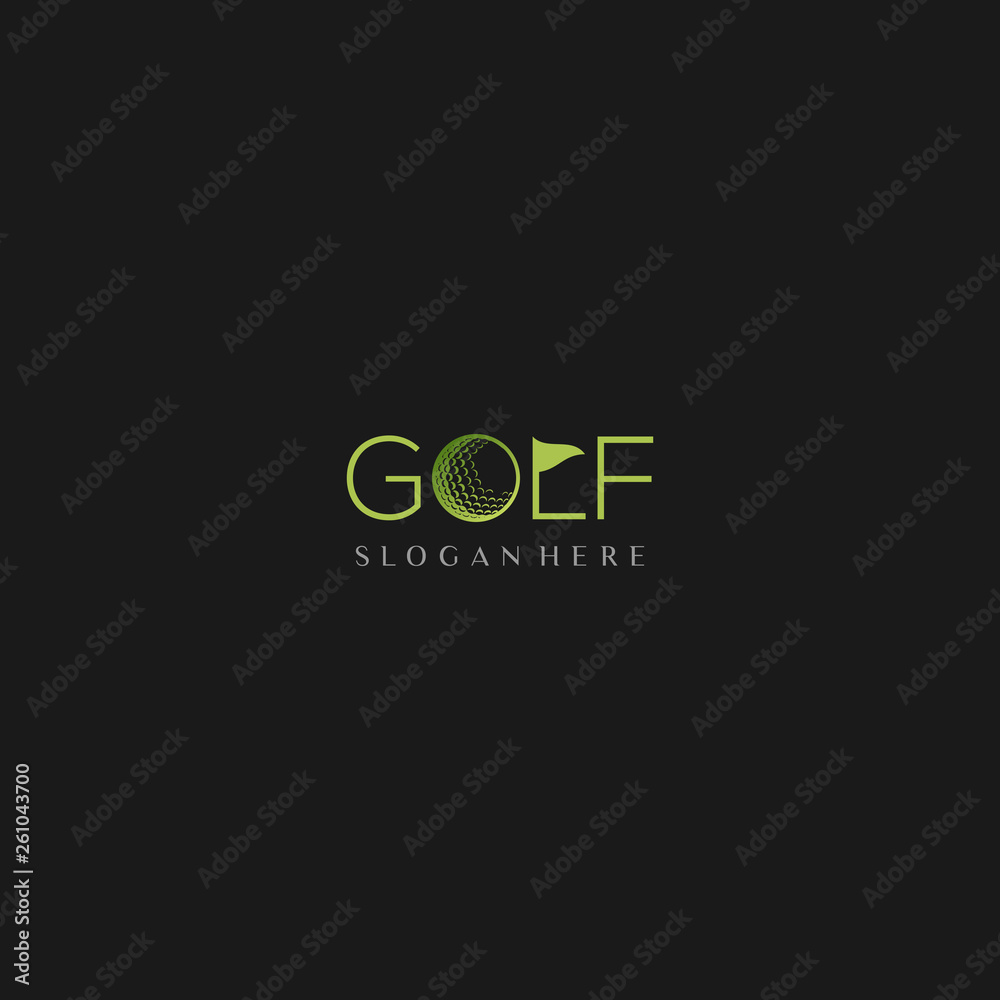 Golf Sport Brand Text Creative Logo Design Stock Vector | Adobe Stock