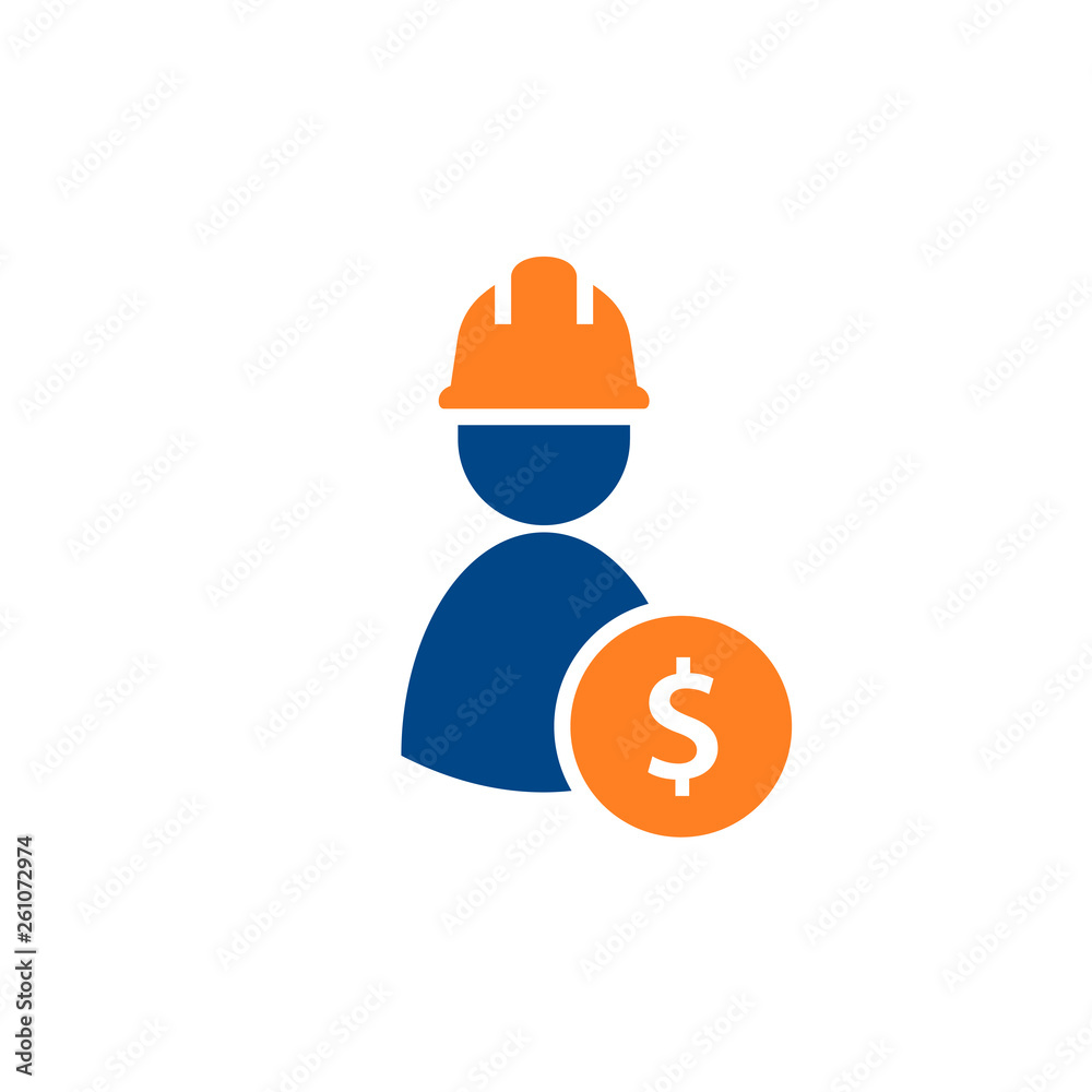Labor cost concept icon. Clipart image isolated on white background ...