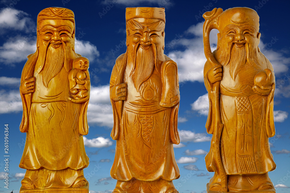 HOK LOK SIEW or FU LU SHOU three gods of china is famous god Because ...