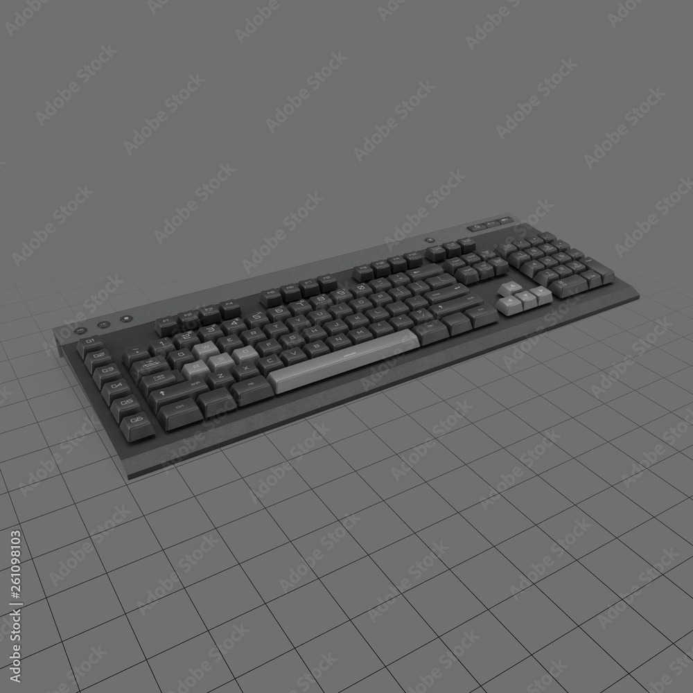 Gaming keyboard Stock 3D asset | Adobe Stock